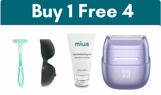 Mius Dual Tube IPL Hair Removal + Free Aloe Moisturizing Gel ...